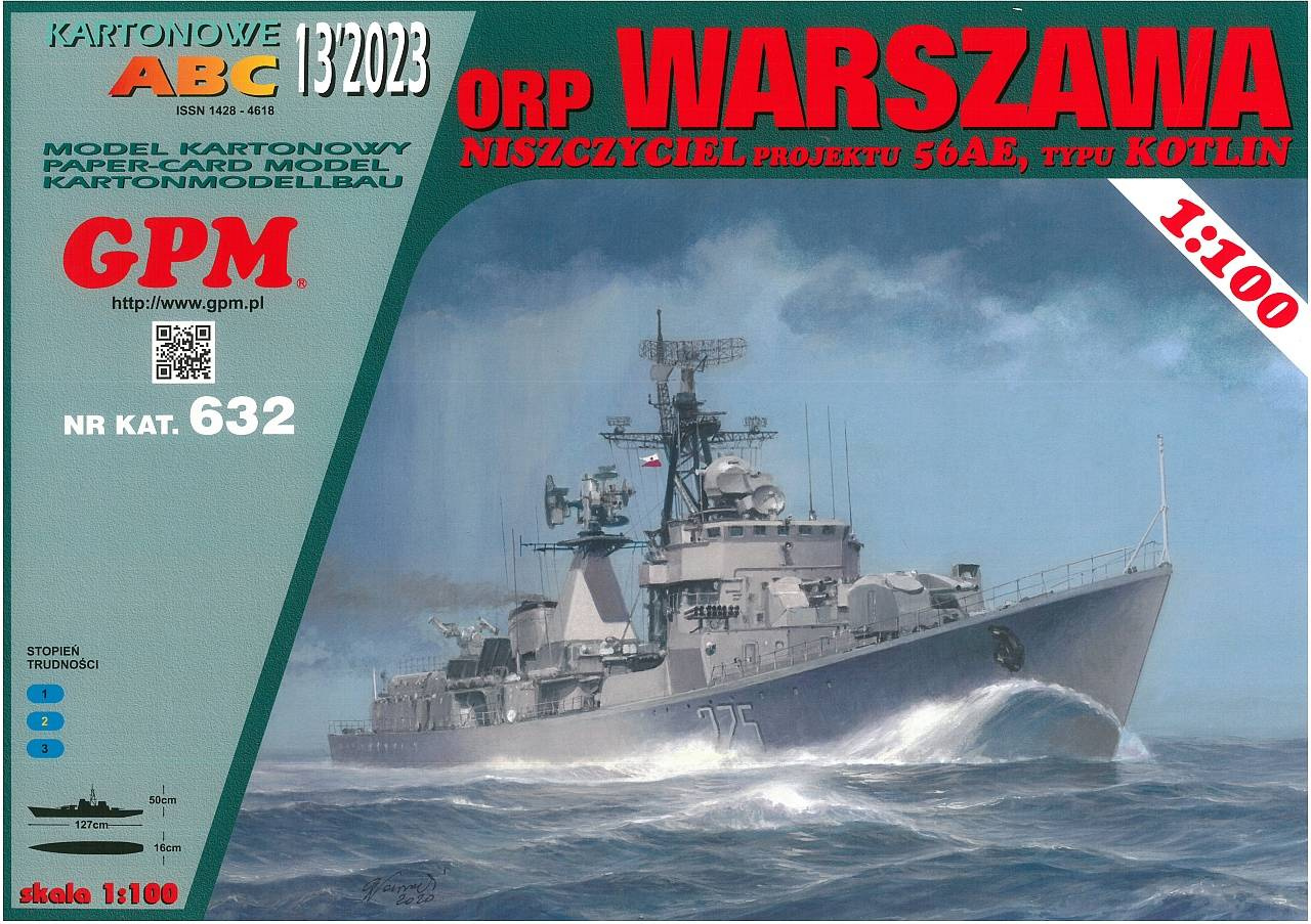 GPM 632 Niszczyciel projektu 56AE, typu Kotlin ORP Warszawa model ...