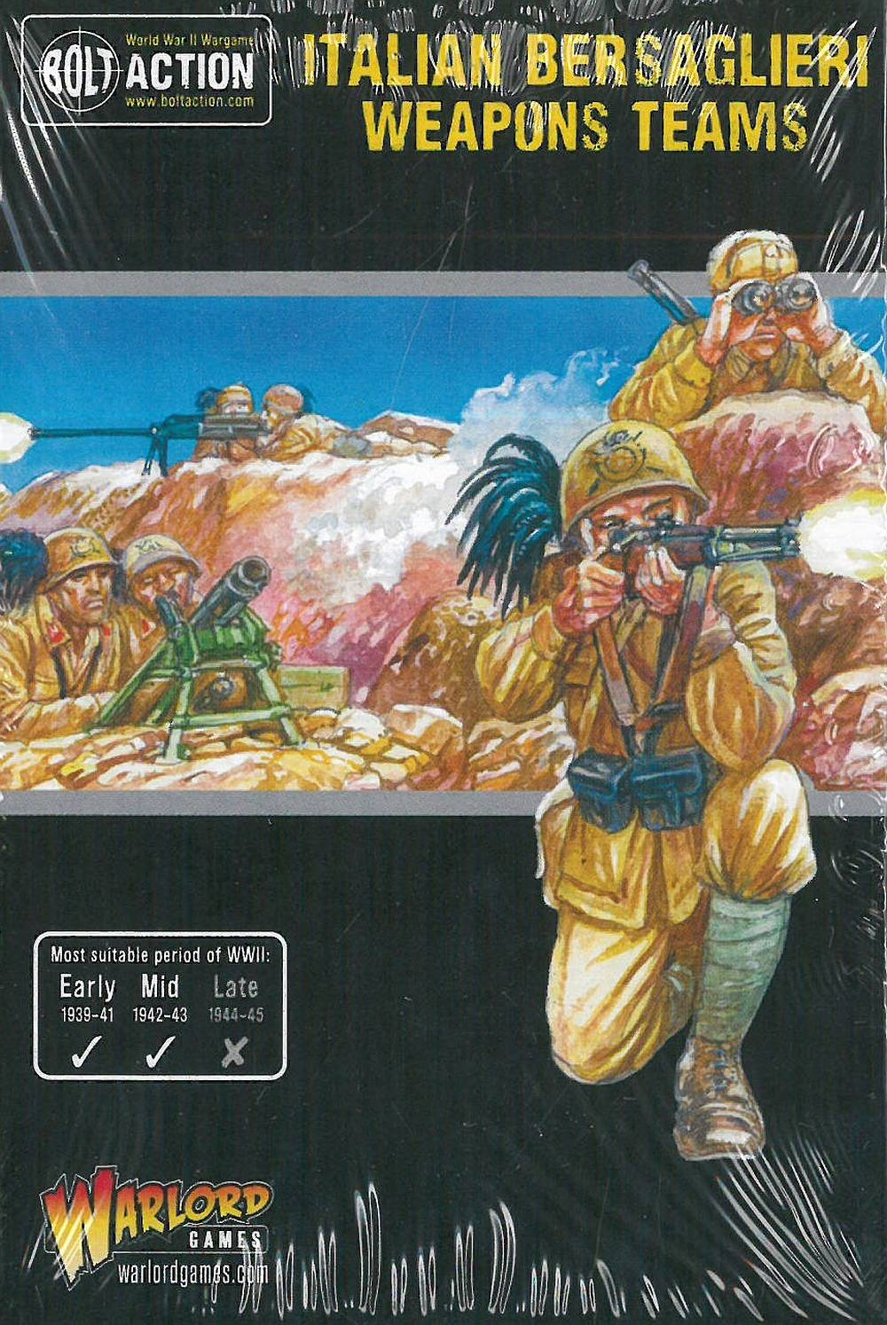 Bolt Action WWII Italian Bersaglieri Weapons Teams + 3 kości rozkazów ...