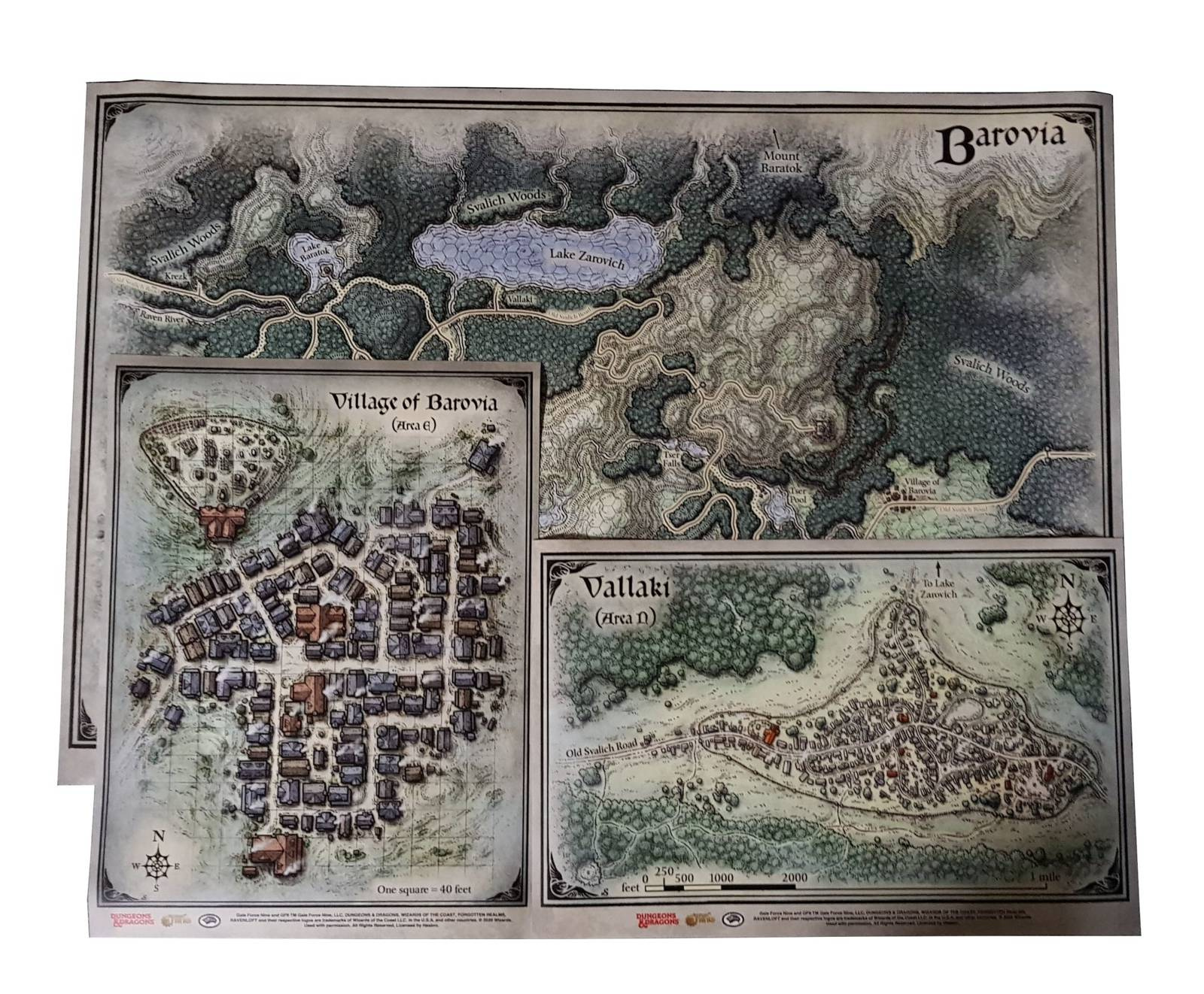 D&D Curse of Strahd Map Set / Klątwa Strahda zestaw map | strefamarzen.pl