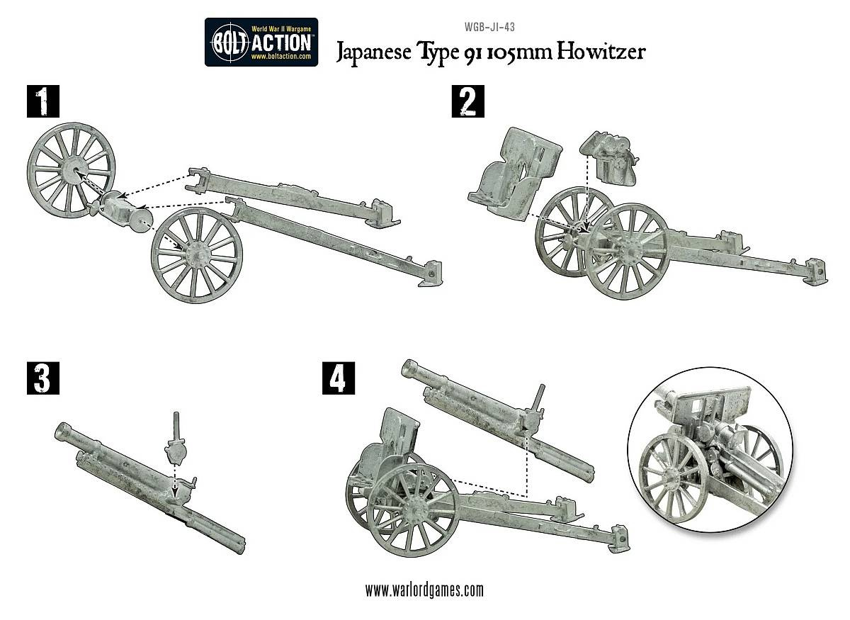 Bolt Action Imperial Japanese Army Type 91 105mm Howitzer | strefamarzen.pl