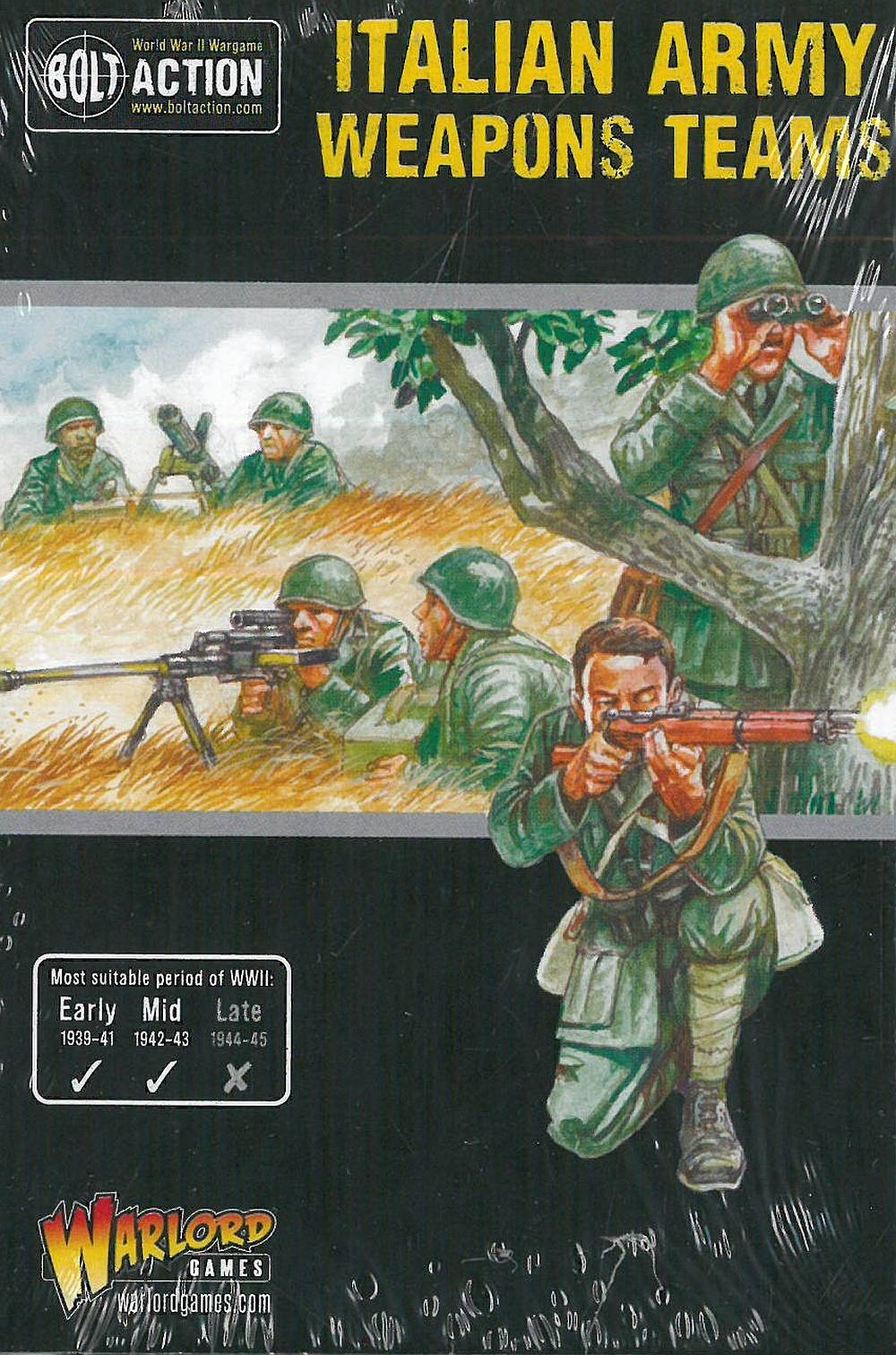 Bolt Action WWII Italian Army Weapons Teams + 3 kości rozkazów ...