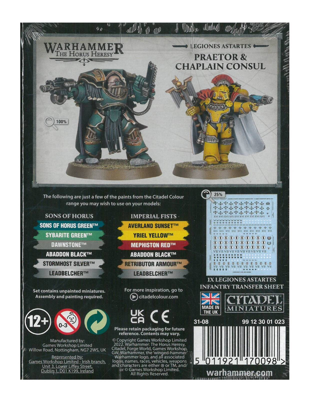 Warhammer The Horus Heresy Legion Cataphractii Praetor & Chaplain ...